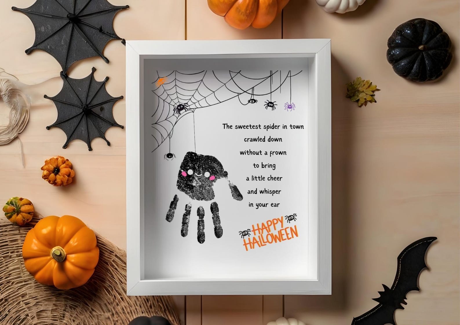 Spider Handprint Poem Art: Halloween Keepsake (PDF Download) - Etsy