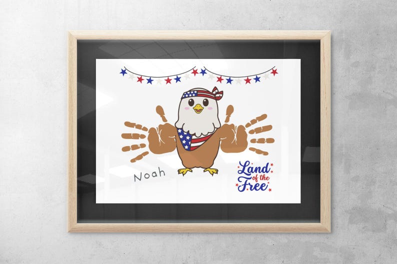 4th of July Handprint Activity for Kids Patriotic Art Printable DIY ...