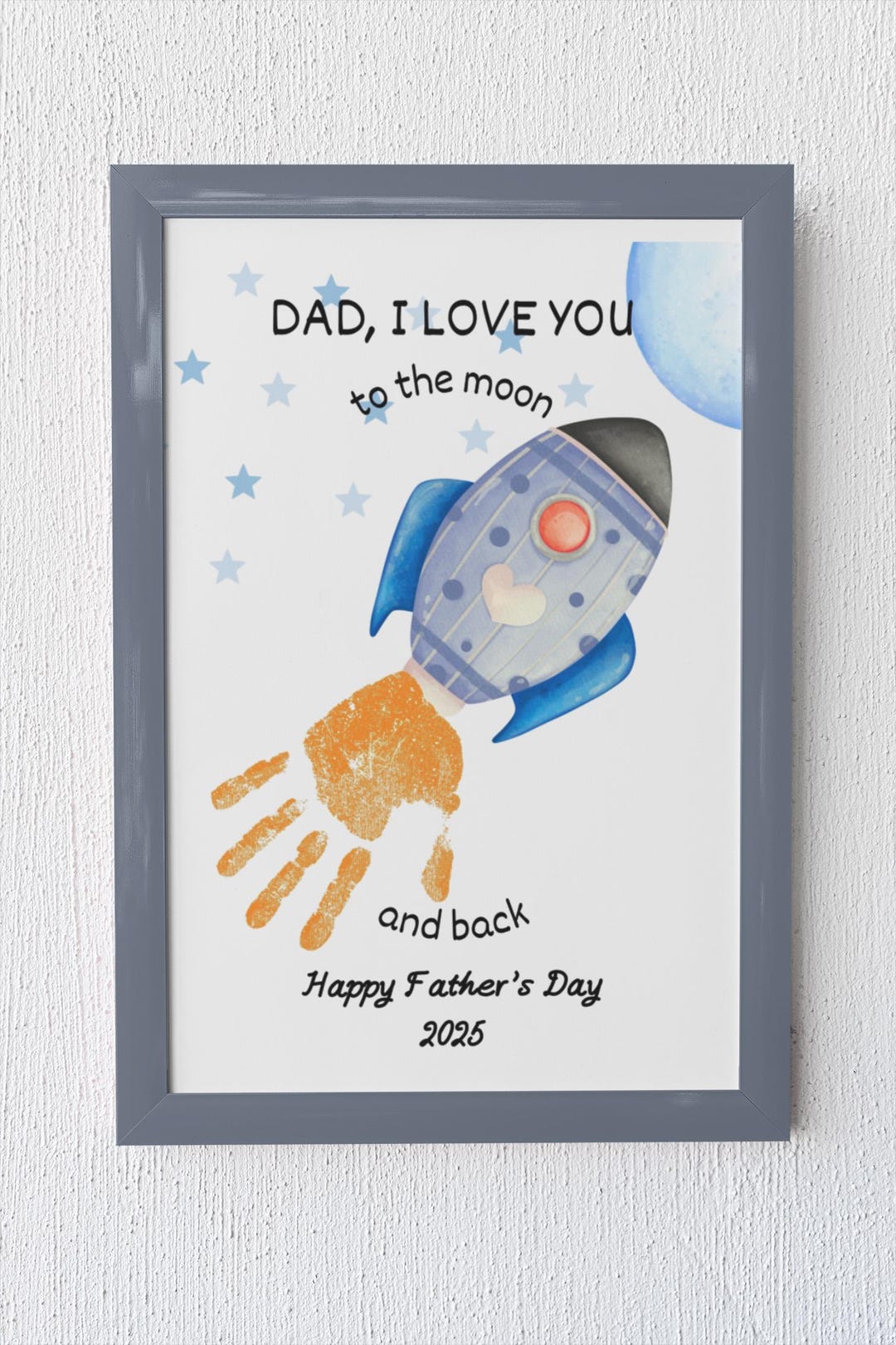 Rocket Handprint Art: Father's Day Keepsake Gift (digital Download) - Etsy