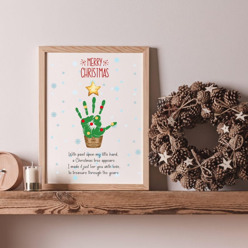 Handprint Christmas Tree Poem – Keepsake Printable for Kids, Holiday ...