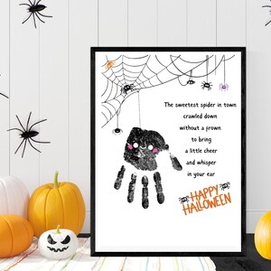 Spider Handprint Poem Art: Halloween Keepsake (PDF Download) - Etsy