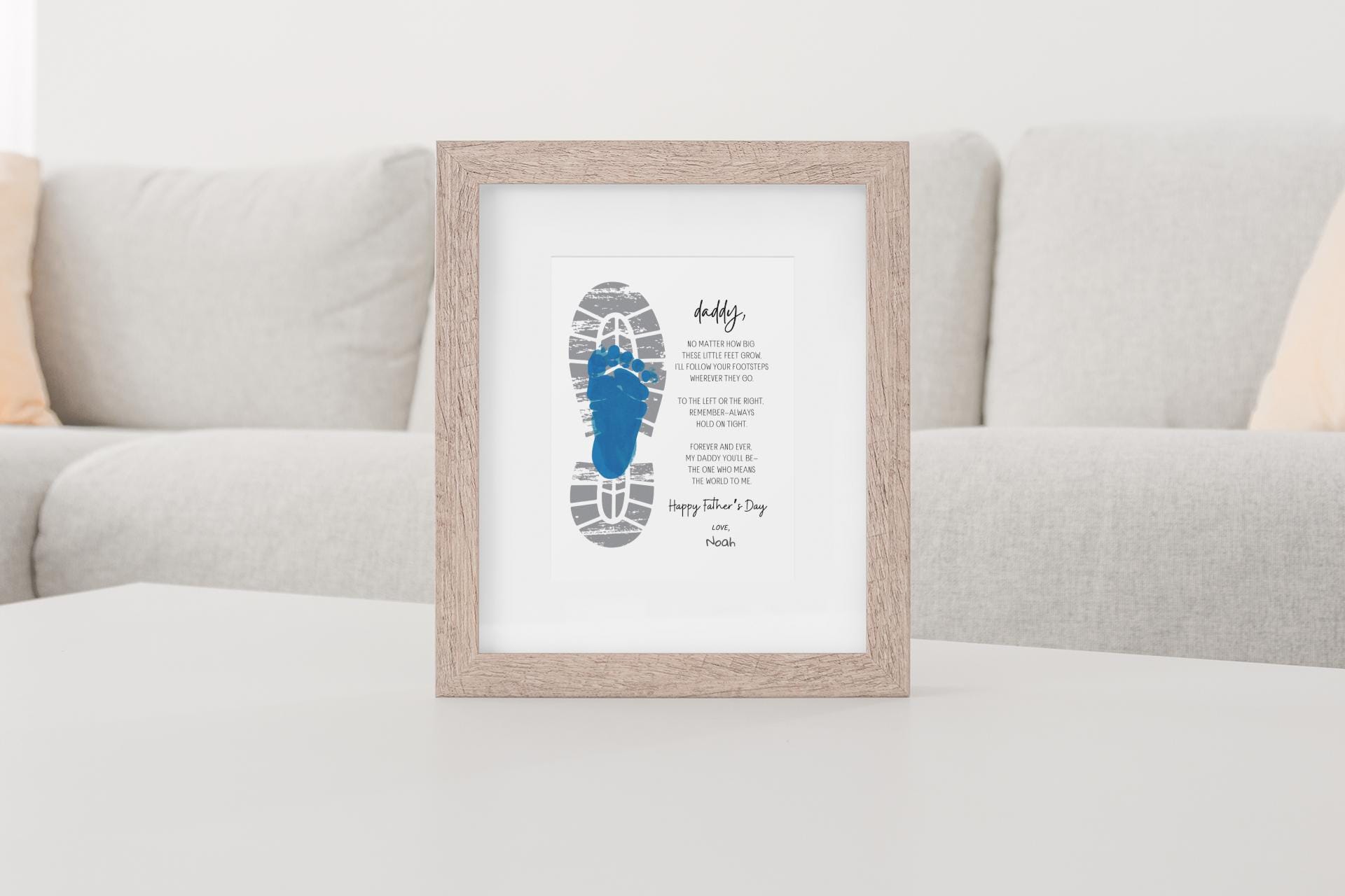Father’s Day Footprint Poem Craft, Printable Dad Shoe Print + Kids ...