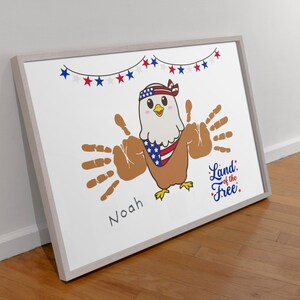 4th of July Handprint Activity for Kids Patriotic Art Printable DIY ...