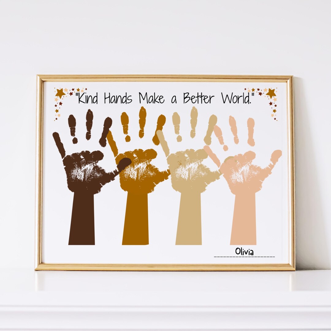 MLK Day Handprint Craft Printable, Martin Luther King Jr Activity for ...