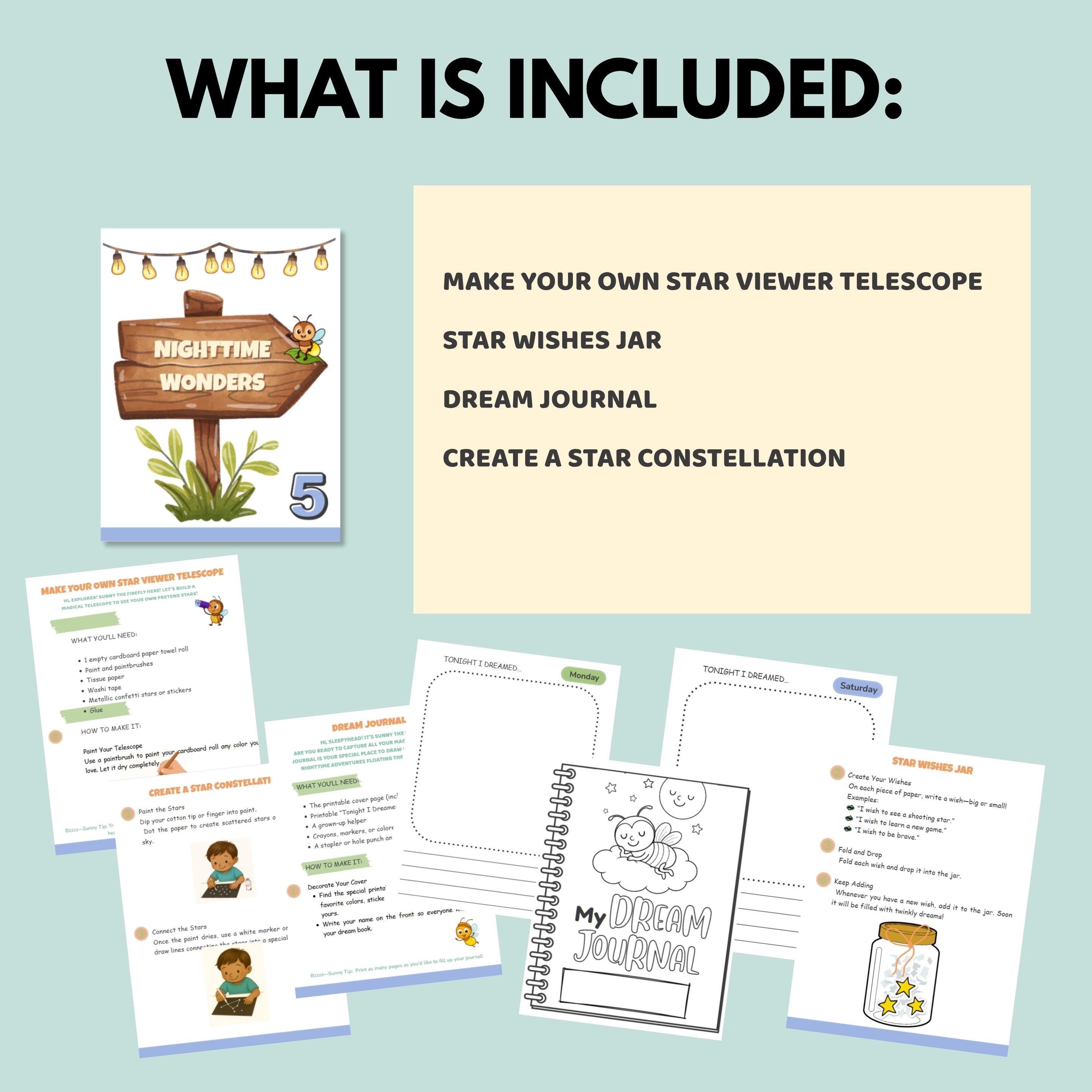 Camping Pretend Play Printable Bundle: Kids Summer Activities (128 ...