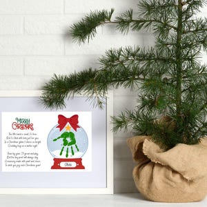 Christmas Handprint Poem Snow Globe, Personalized: Write the Child’s ...