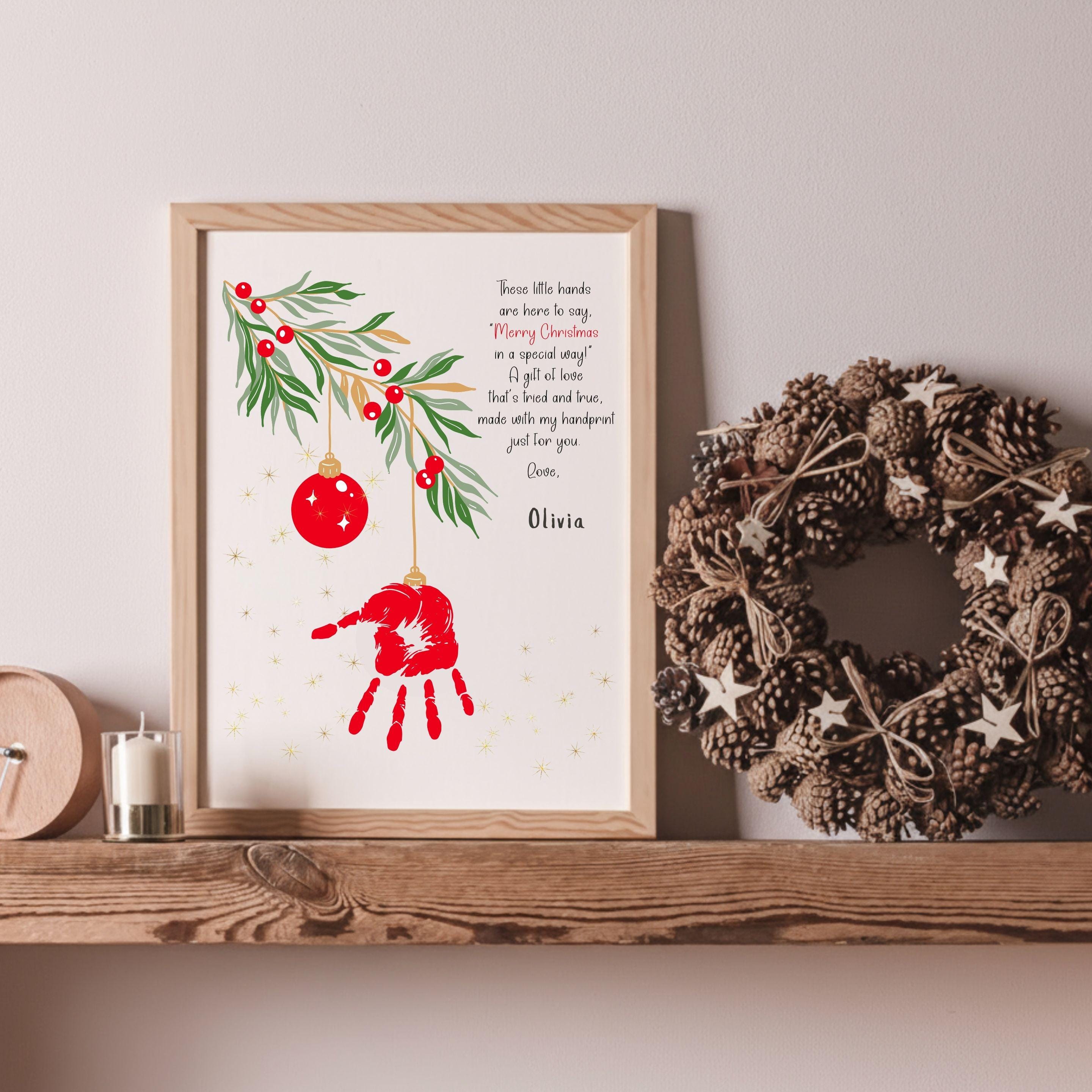 Handprint Ornament Poem Printable – Merry Christmas Keepsake Holiday ...