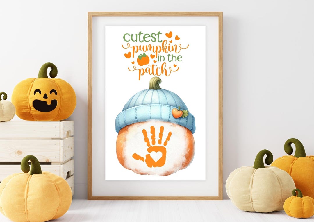 Cutest Pumpkin Handprint Art: Fall Decor Keepsake (PDF Download) - Etsy