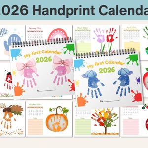 2026 Handprint Calendar Printable | Kids Craft Keepsake | DIY Family ...