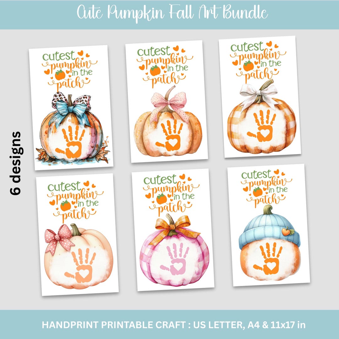 Cutest Pumpkin Handprint Art: Fall Keepsake Decor (PDF Download) - Etsy