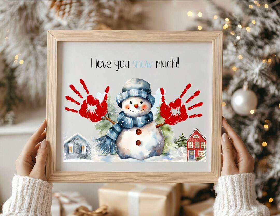 I Love You Snow Much Handprint Art, Winter Kids Printable Download ...