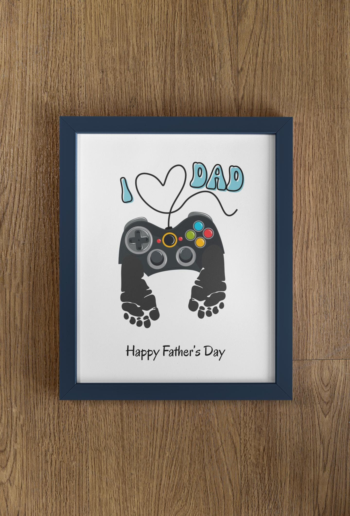 Dad Birthday | Father's Day Handprint Art | Video Game Footprint Stamp ...
