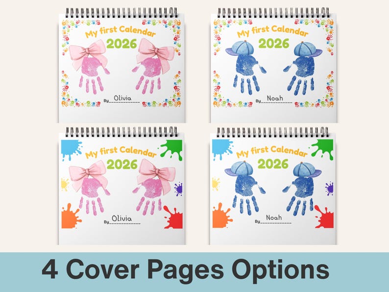 2026 Handprint Calendar Printable | Kids Craft Keepsake | DIY Family ...