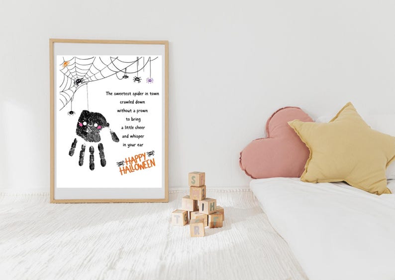 Spider Handprint Poem Art: Halloween Keepsake (PDF Download) - Etsy