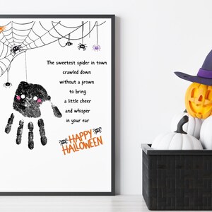 Spider Handprint Poem Art: Halloween Keepsake (PDF Download) - Etsy