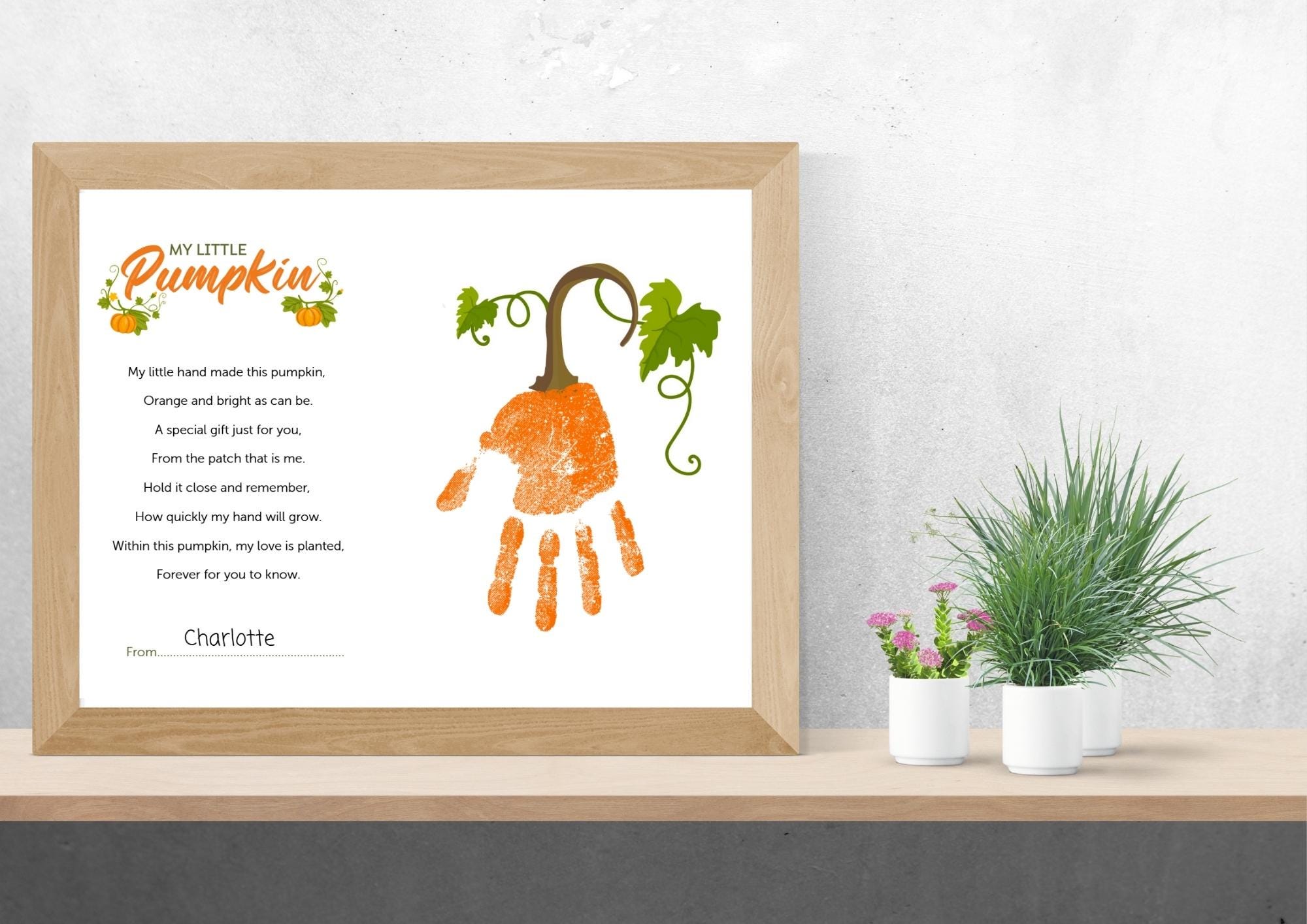 My Little Pumpkin Handprint Poem Printable | Fall Kids Craft ...