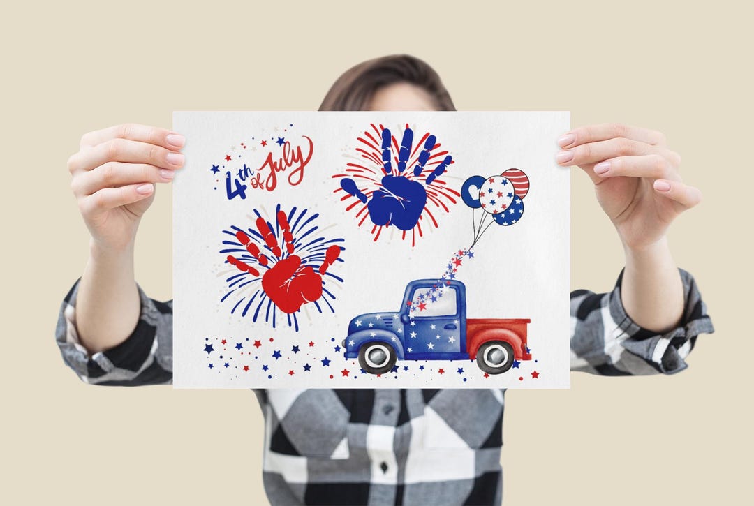 4th of July Handprint Activity for Kids Camp Keepsake 2025 Patriotic ...