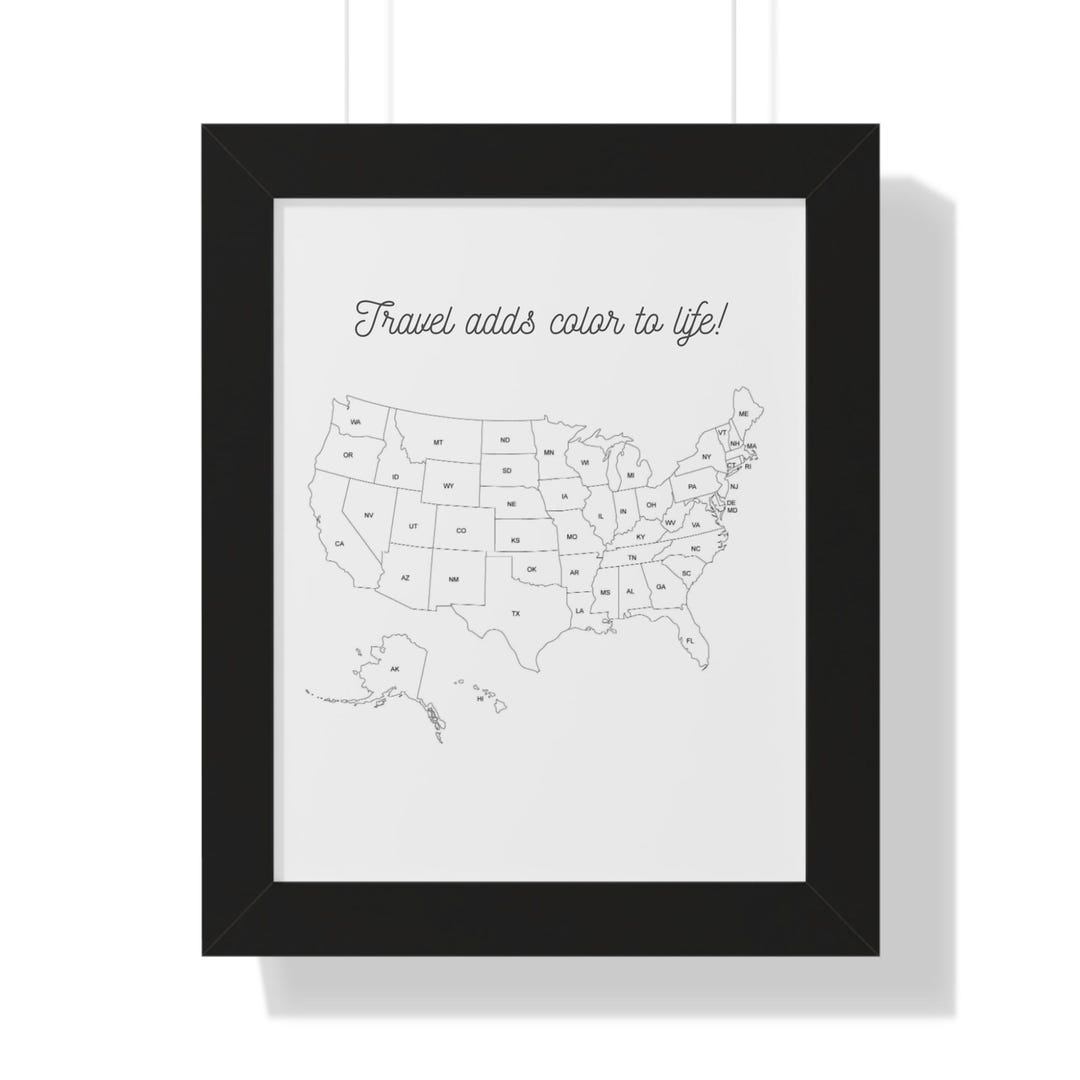 Colorable USA Travel Map - Digital Download | Printable United States ...