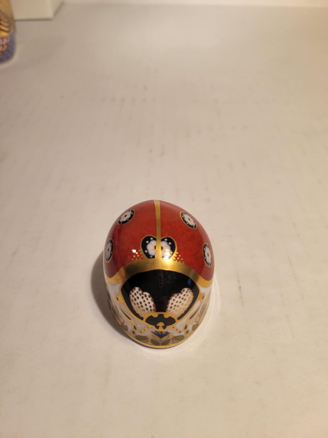 Royal Crown Derby Porcelain Paperweight - Ladybird 7 Spot - Etsy