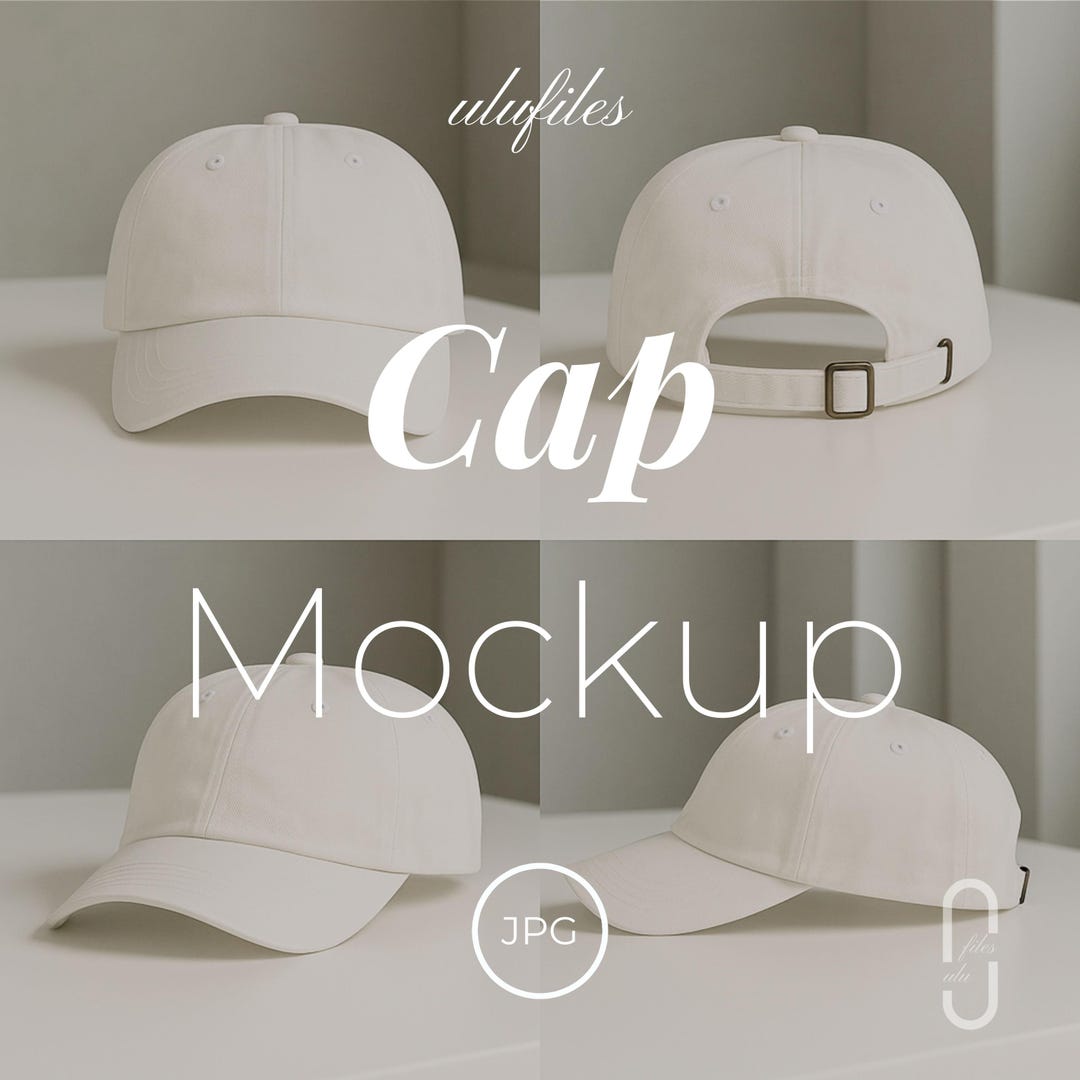 Classic Dad Cap Mockup White Cap Mockup Boho Plain Cap Mock up Yupoong ...