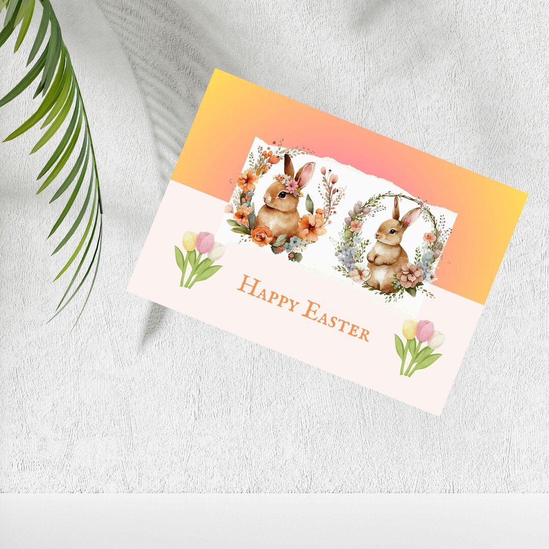 Printable Easter Card, Printable Card, Digital Download, Digital Easter ...