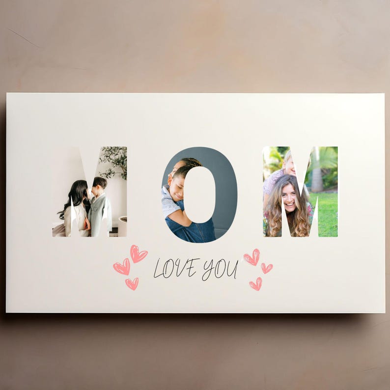 Mother Photo Collage Canva Frame Template,customizable Mommy Gift ...