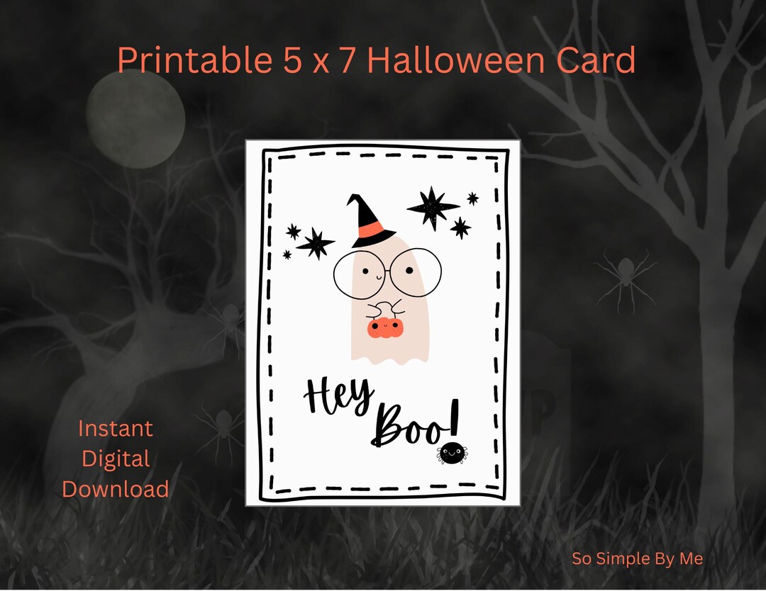 Printable Halloween Cards, Halloween Cards, Digital Download, DIY ...