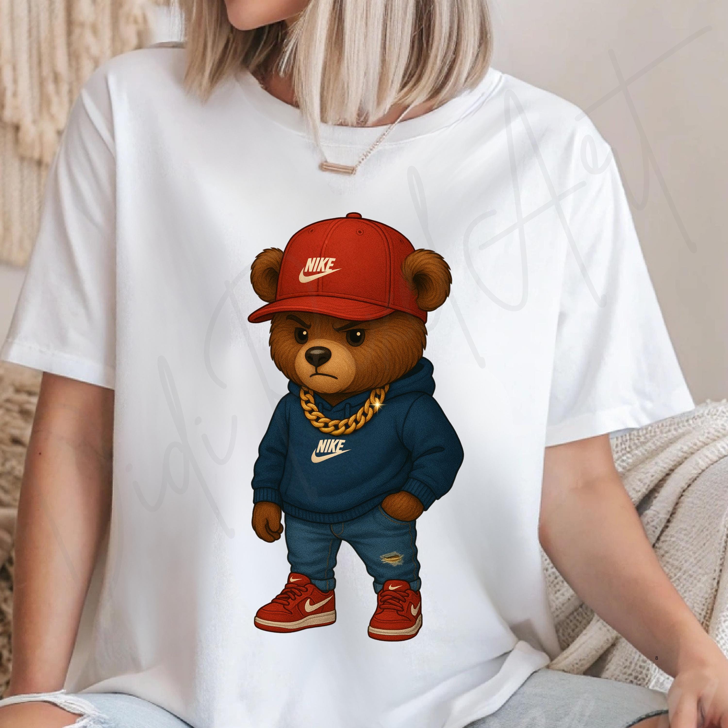 Designer Bear PNG: Hip Hop Teddy, Urban Streetwear Graphic (digital ...