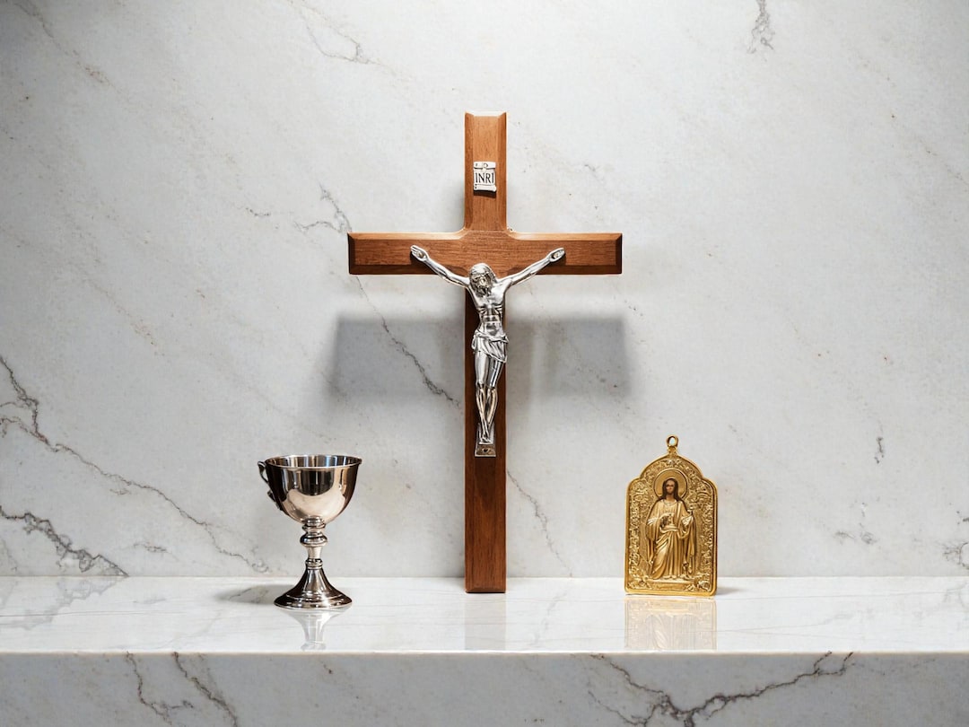 Wooden Wall Crucifix With Jesus Sculpture, Detailed Christian Cross for ...