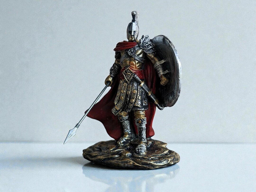 Retro Spartan Warrior Figurine, Light Luxury Resin Craft Statue, Modern ...