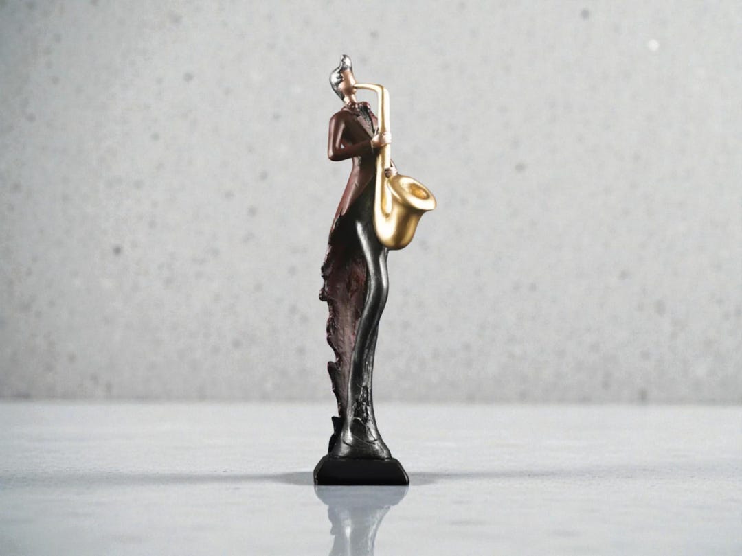 Vintage Style Musical Instrument Resin Statues, Retro Musician ...