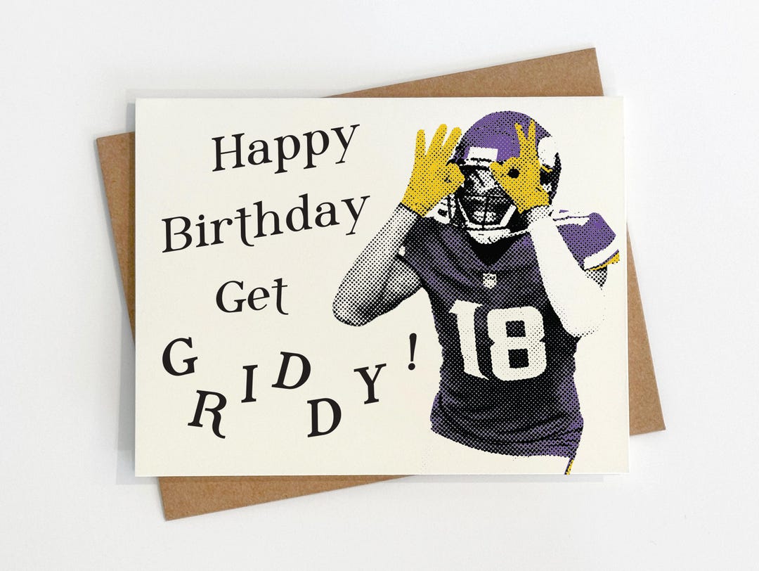 Happy Birthday Get Griddy - Greeting Card - Etsy