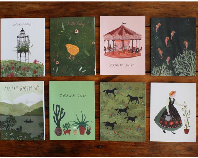 Greeting Card Pack of 12 - Etsy
