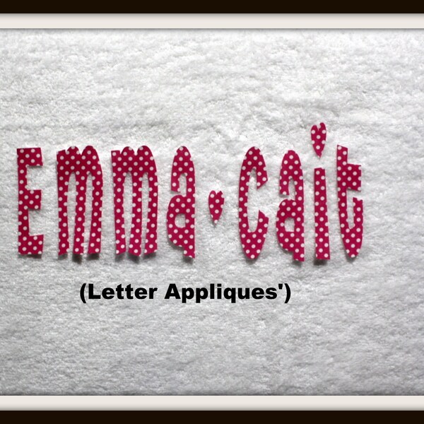 Fabric Letters - Etsy