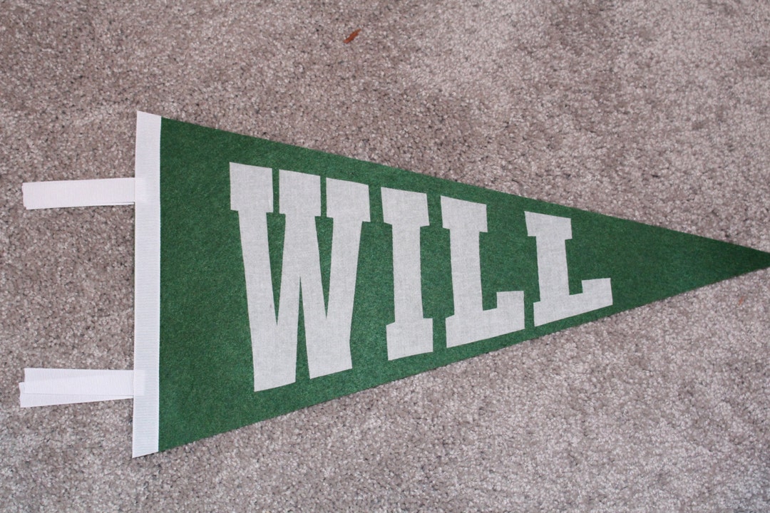 Personalized Sport Pennant Boys Girls Baseball Basketball Football ...