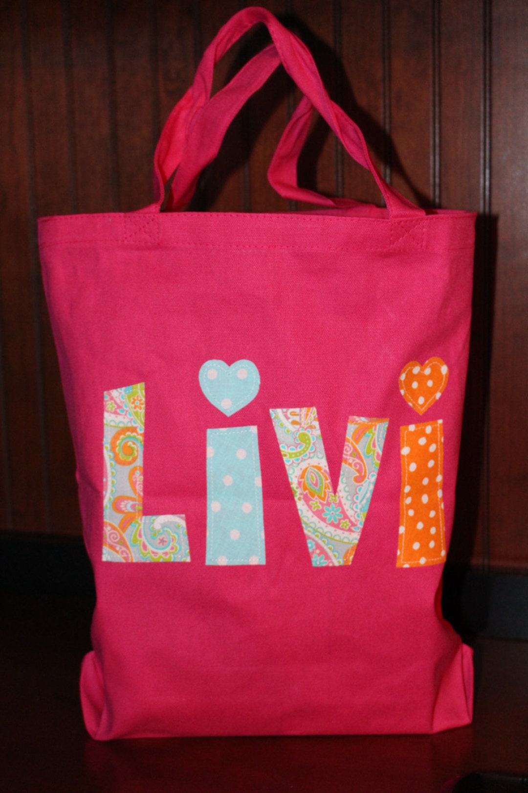 Girls School Tote Bag - Personalized, Library Tote, Preschool, Kids ...