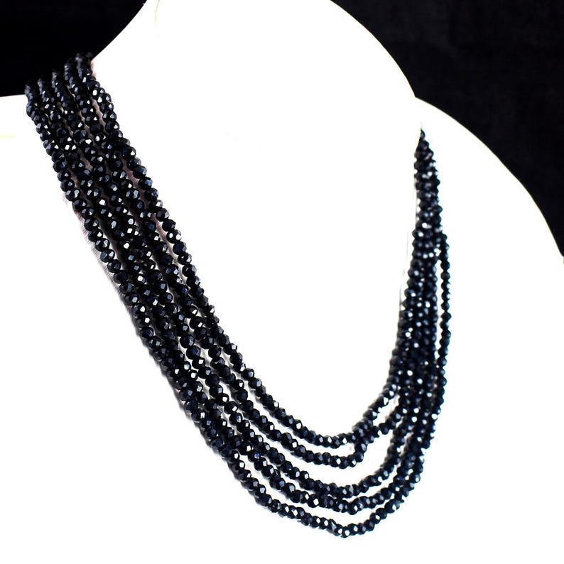 Genuine 215.00 Cts 5-line Spinel Faceted Beads Necklace - Etsy