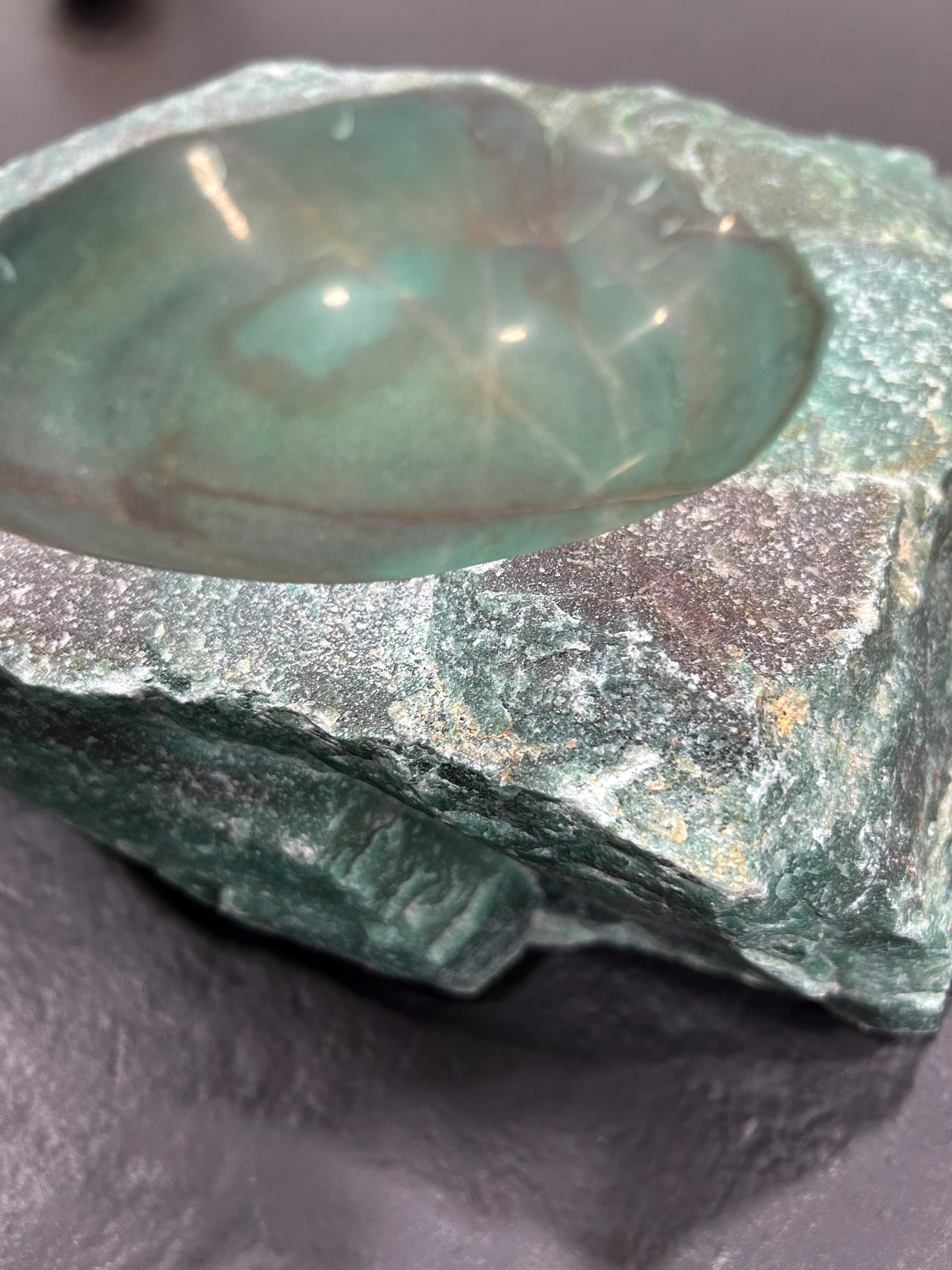 Botanic Green Quartzite Large Bowl - Etsy