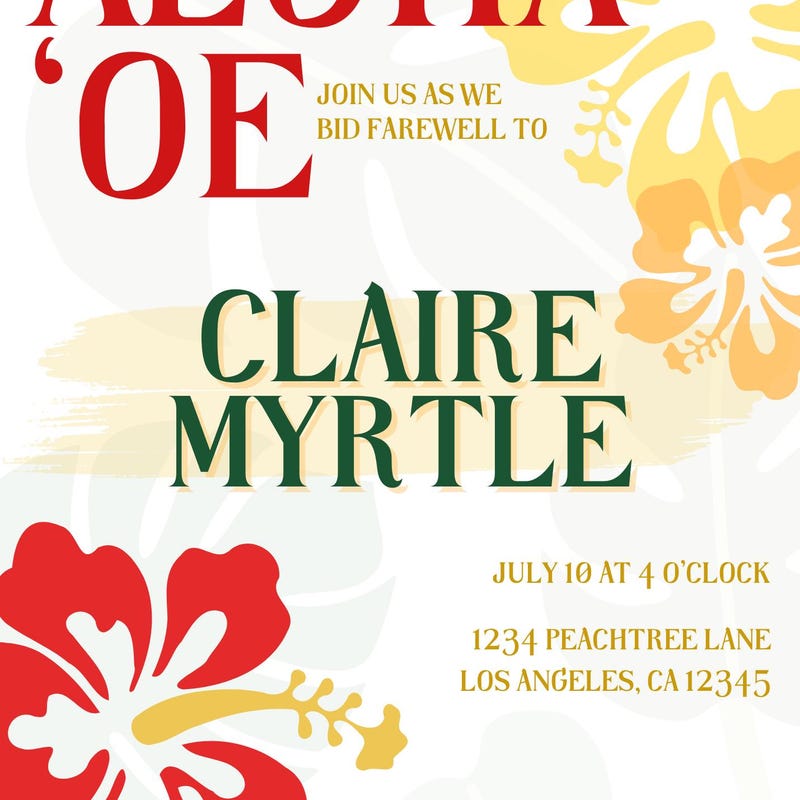 Oes Template Invitation - Etsy