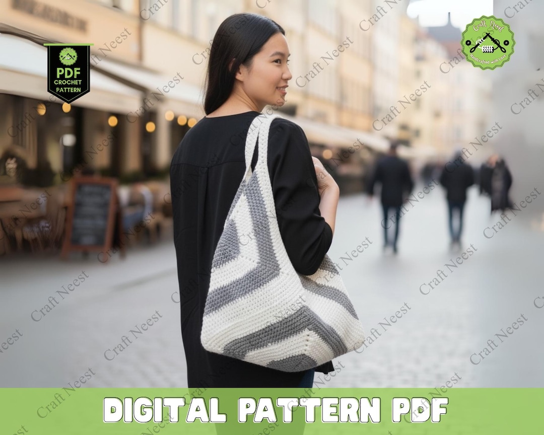 Crochet Market Bag Pattern PDF Tote Bento Triangle Bag Pattern Crochet ...