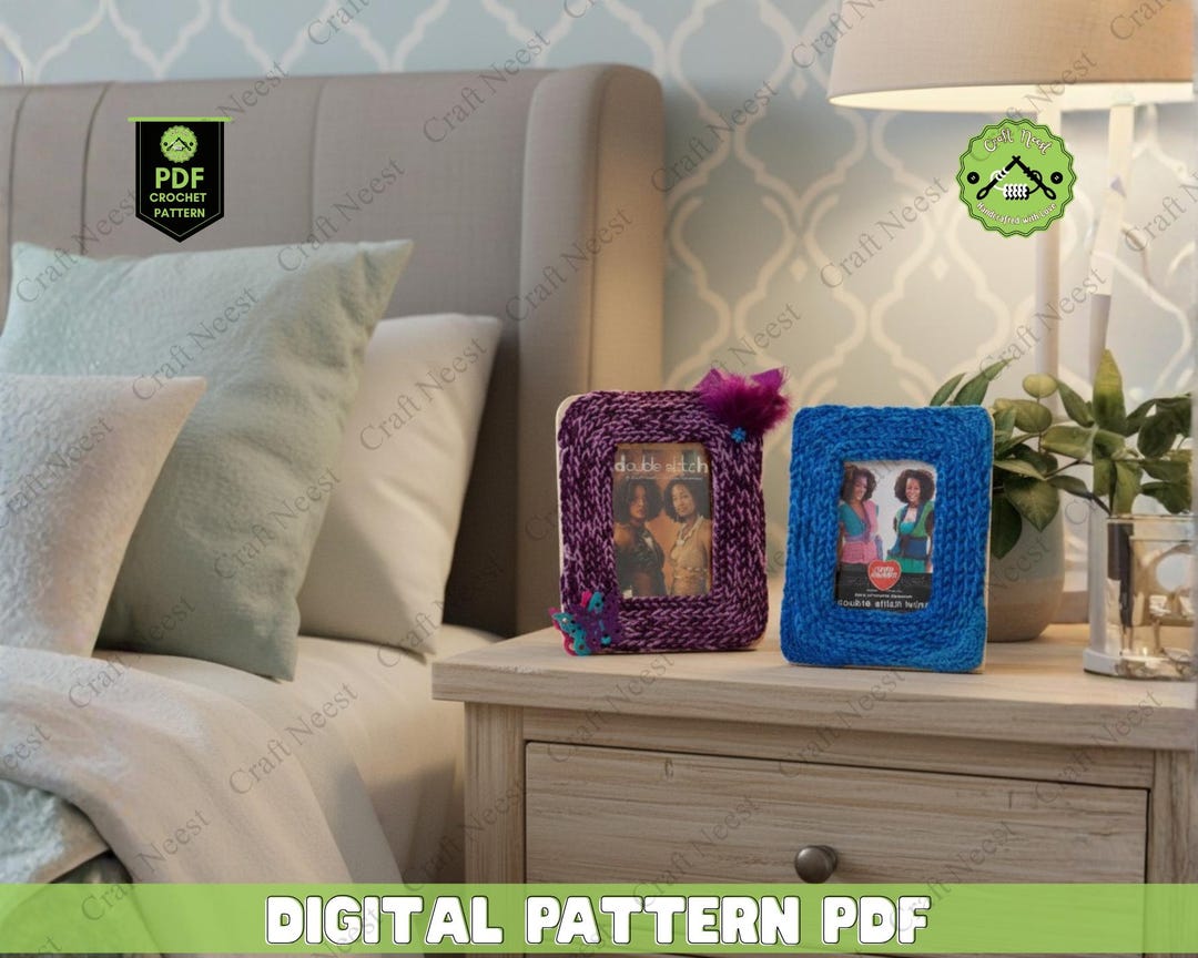 Crochet Picture Frame Pattern Crochet Photo Frame DIY Wall Decor ...