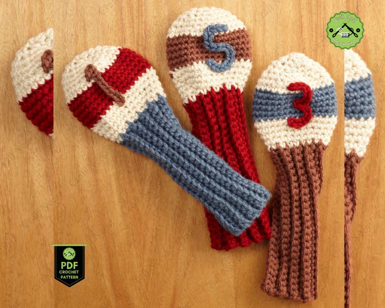 Crochet Golf Driver Cover Pattern Golf Club Head Cover PDF Tutorial DIY ...