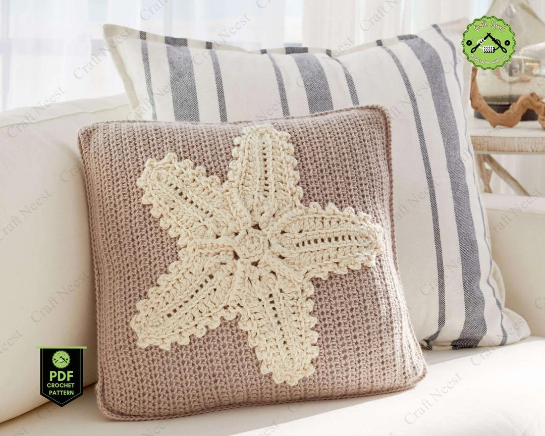 Stellar Star Pillow Crochet Pattern Easy Star Pillow Crochet Design ...