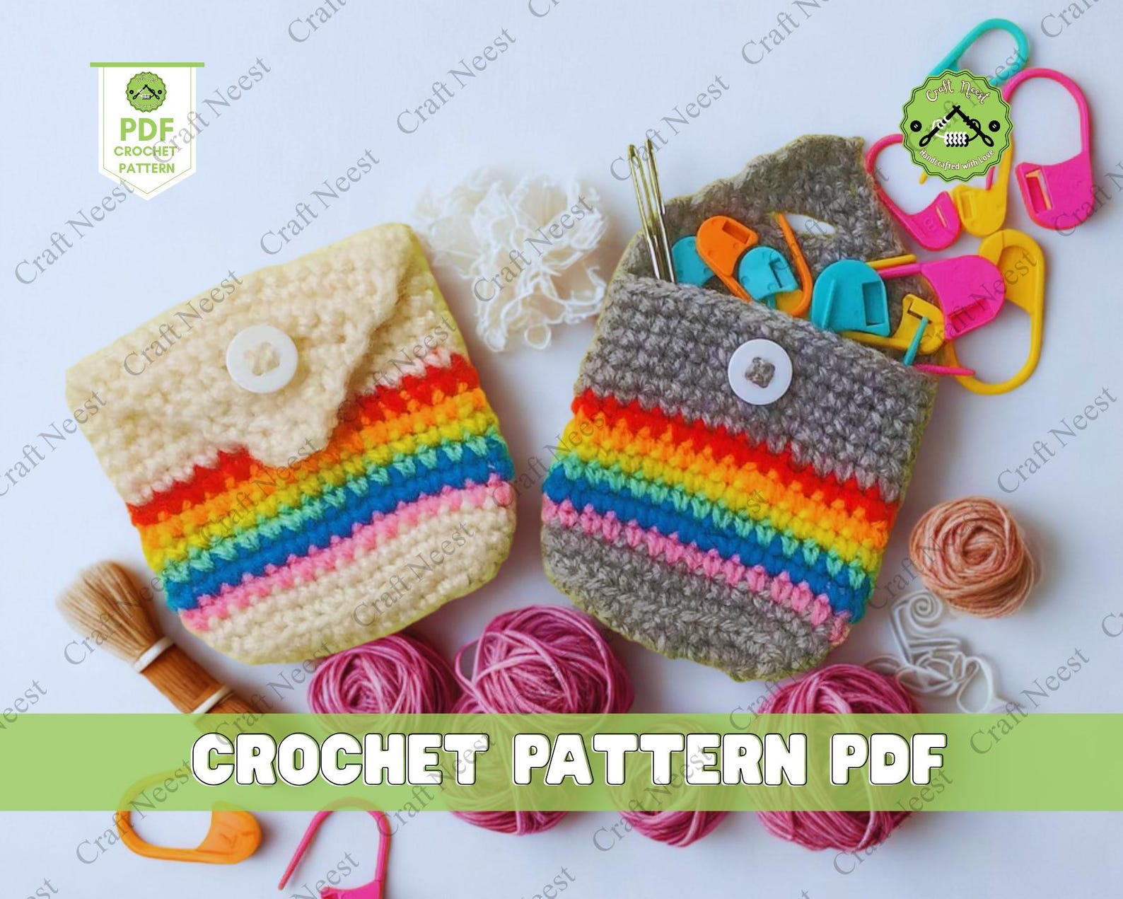 Crochet Pouch Pattern | DIY Wallet, Card Holder (PDF Download) - Etsy