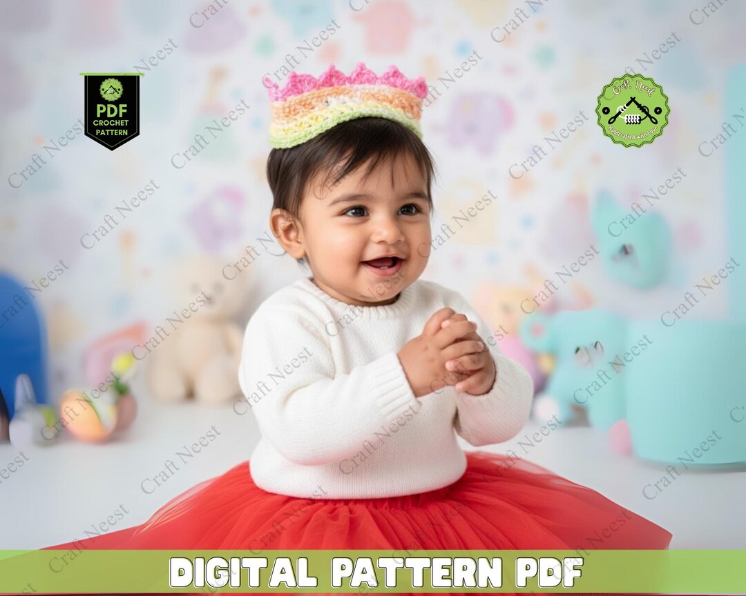Baby Crown Crochet Pattern Newborn Crown Baby Shower Gift DIY Baby ...
