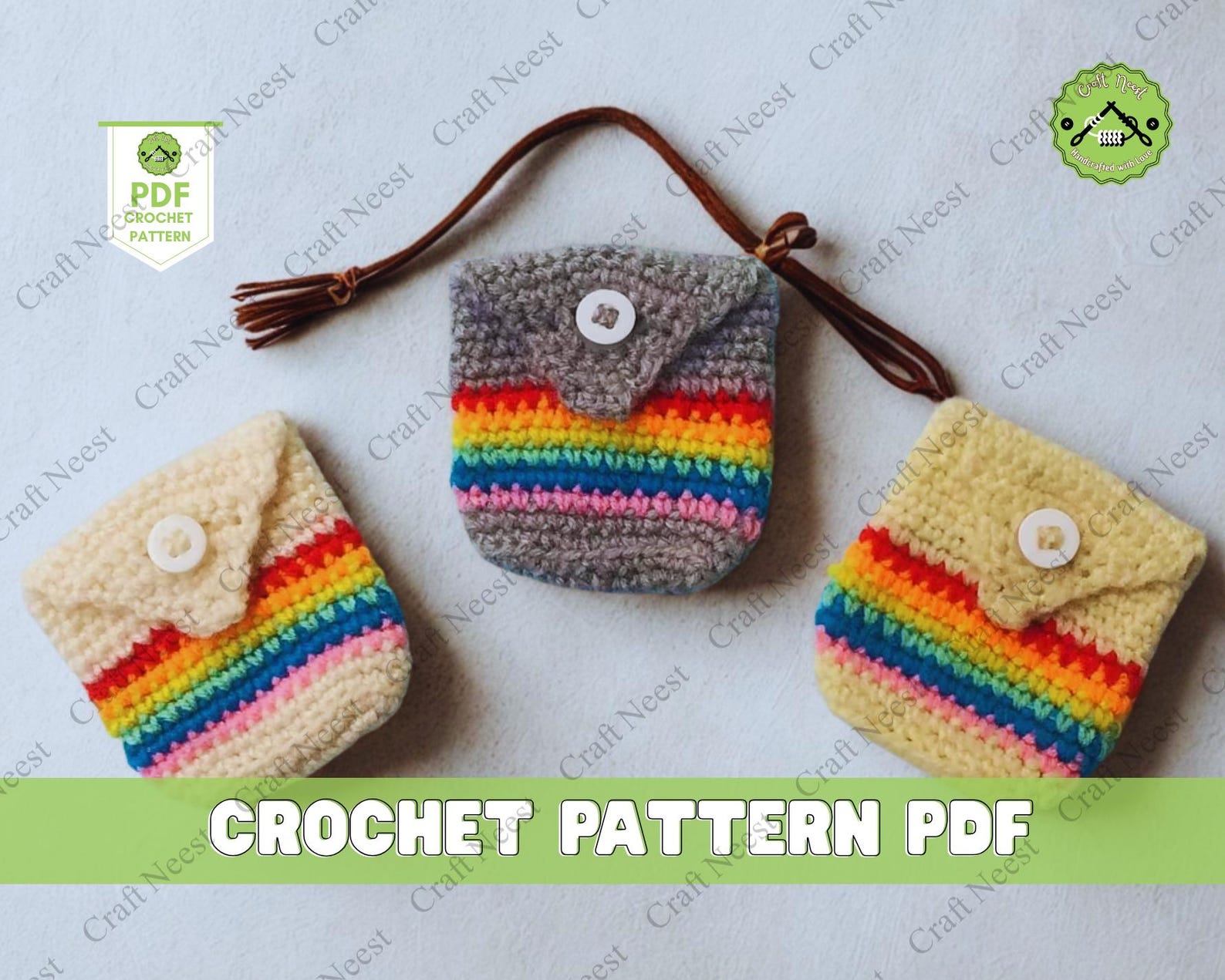 Crochet Pouch Pattern | DIY Wallet, Card Holder (PDF Download) - Etsy