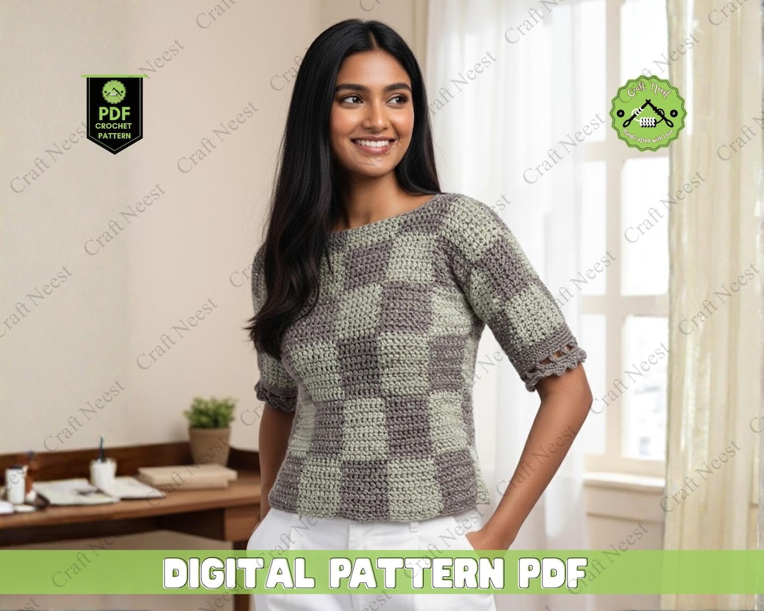 Summer Crochet Granny Tee Pattern for Women Men Girls, Easy Crochet ...