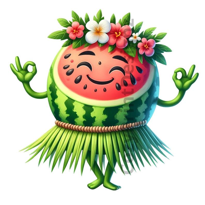 Funny Summer Watermelon Clipart Bundle, 25 Fruit Graphics, Watermelon ...