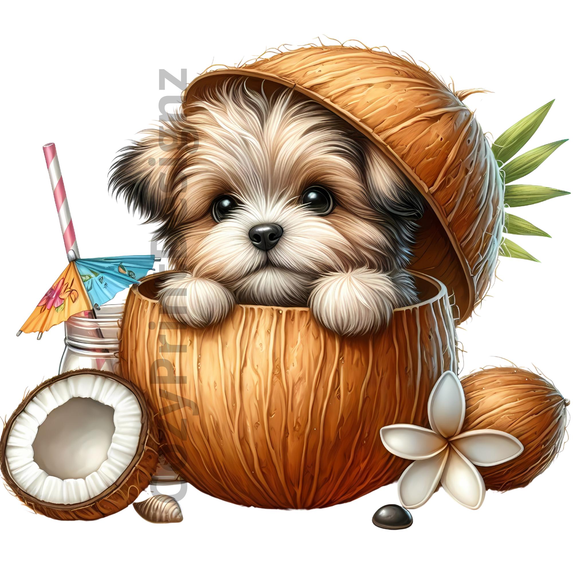 Cute Summer Animals Clipart Bundle, 40 Animal Graphics, Coconut Png ...