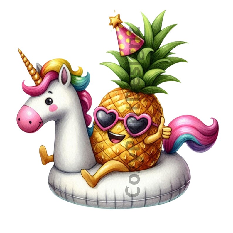 Funny Summer Pineapple Clipart Bundle, 25 Fruit Graphics, Pineapple Png ...